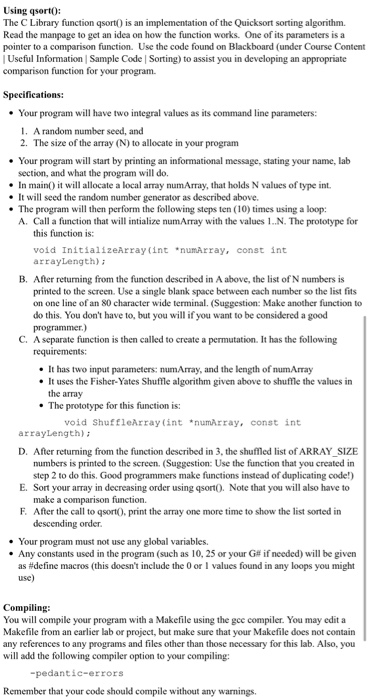 Solved Description: In this lab, you will write a simple C | Chegg.com