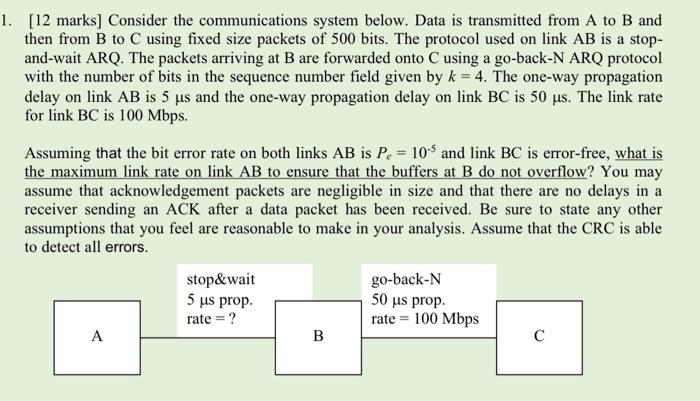Solved [12 marks] Consider the communications system below. | Chegg.com
