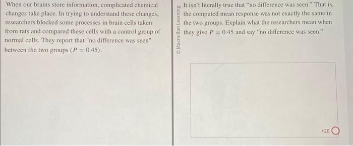 Solved When our brains store information, complicated | Chegg.com