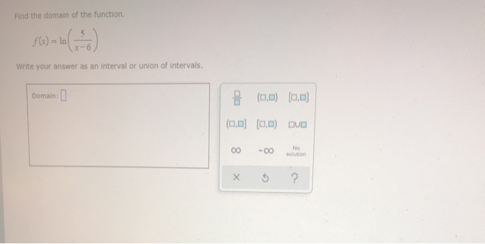 Solved Find the domain of the function. Write your answer as | Chegg.com