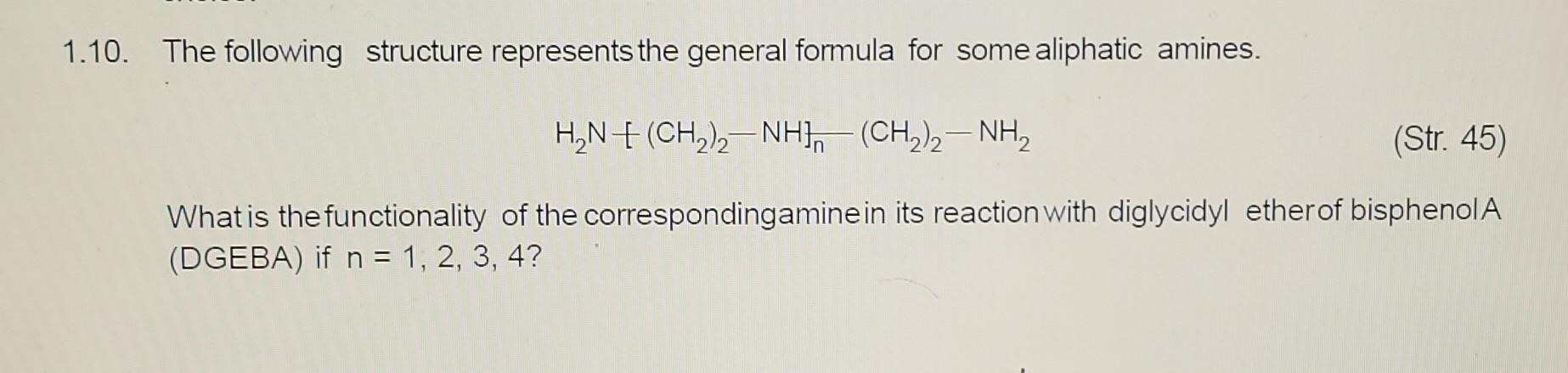 Solved .10. The following structure represents the general | Chegg.com