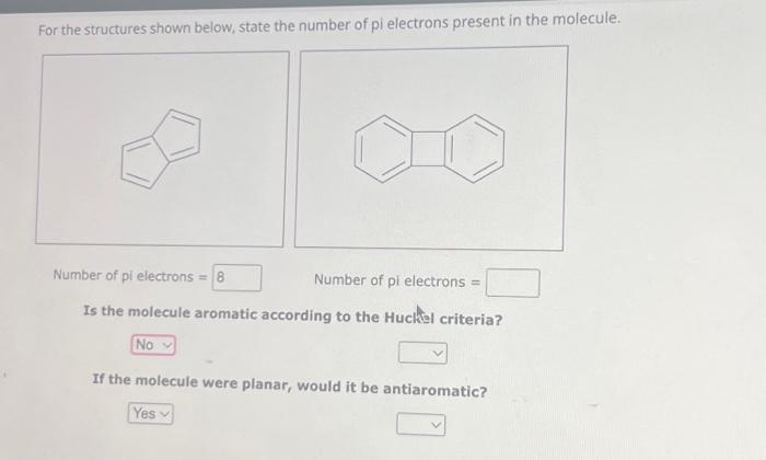 Solved For the structures shown below, state the number of | Chegg.com