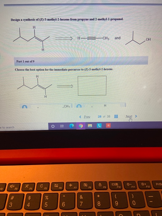Solved Design a synthesis of (E) 5-methyl-2-hexene from | Chegg.com