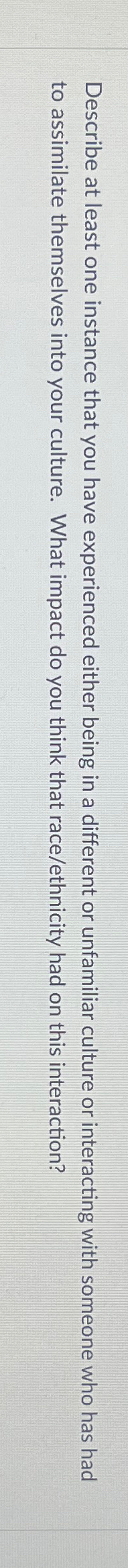 Solved Describe at least one instance that you have | Chegg.com