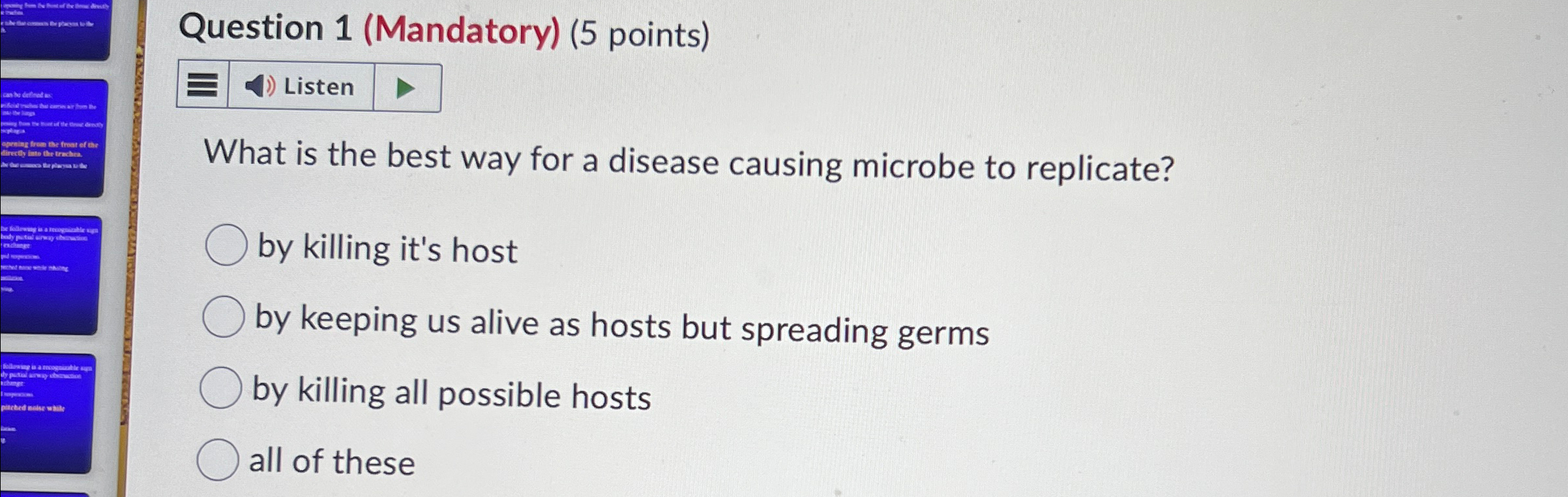 Solved Question 1 (Mandatory) (5 ﻿points)What is the best | Chegg.com