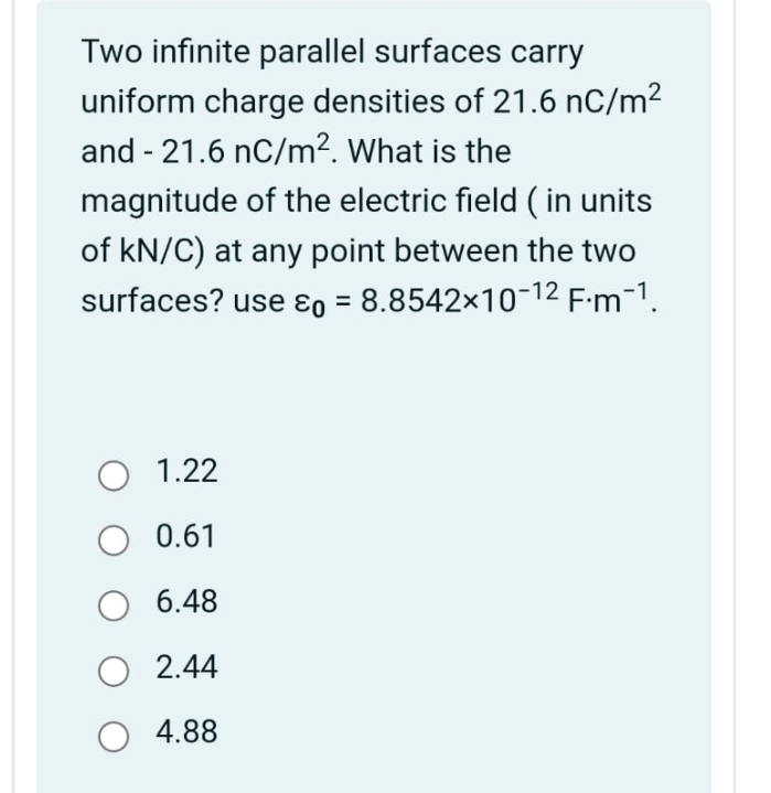Solved Two infinite parallel surfaces carry uniform charge | Chegg.com