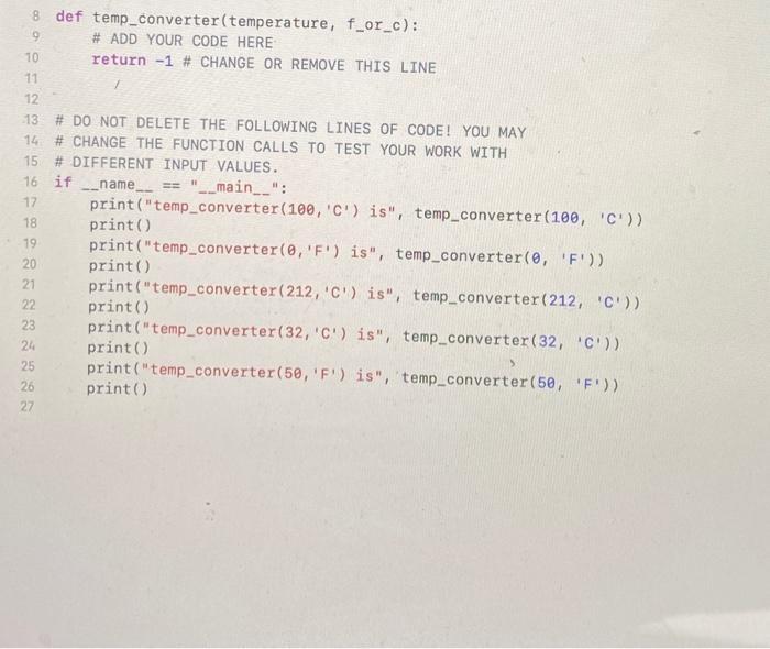 Solved Problem 4: Temperature Conversion There are two | Chegg.com