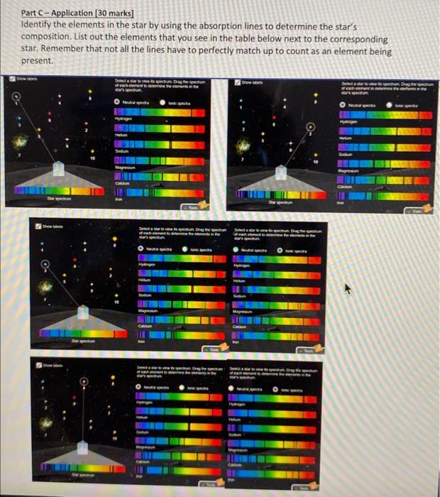 Part C-Application [30 marks] Identify the elements | Chegg.com