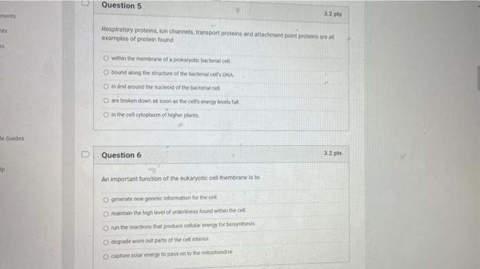 Solved Pespiratory proteins, lon channels, transport protens | Chegg.com