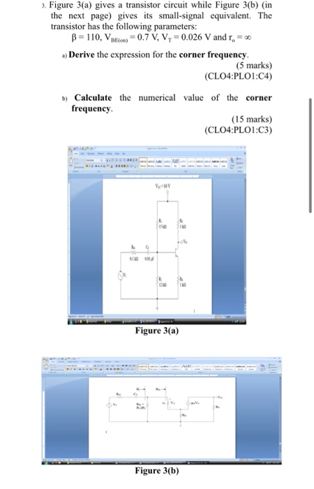 Solved 3. Figure 3(a) gives a transistor circuit while | Chegg.com