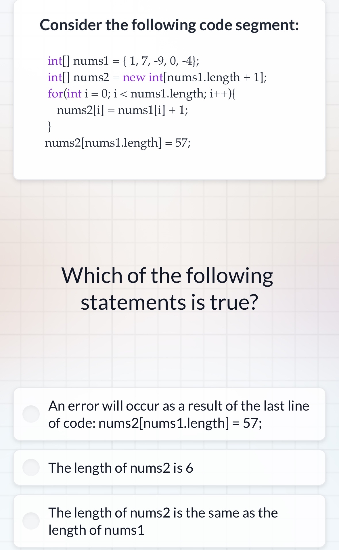 Solved Consider the following code segment:)=0;i