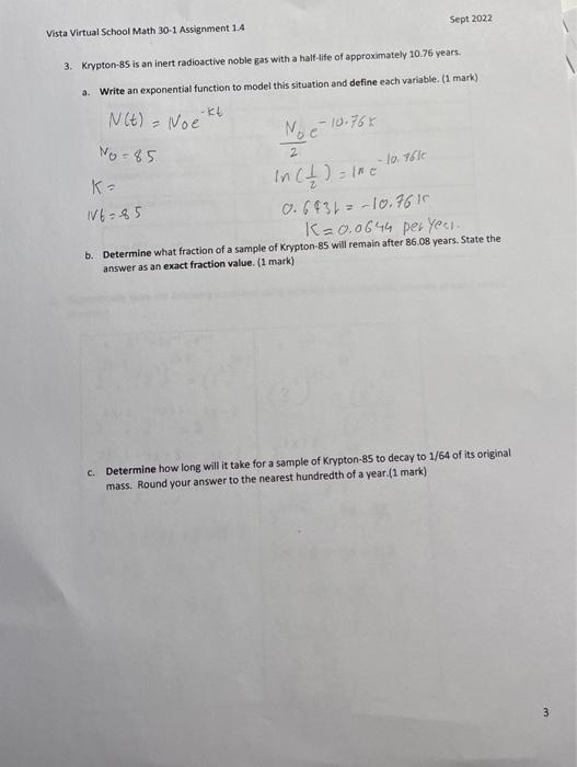 Solved Hey Can Someone Please Solve 3a And B For Me Asap 