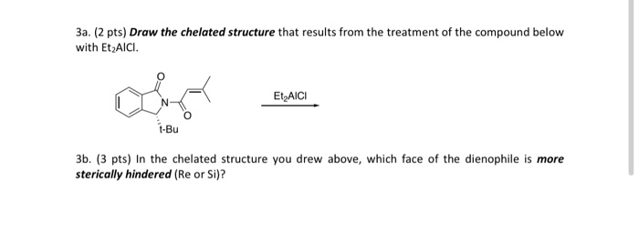 Solved 3a. (2 pts) Draw the chelated structure that results | Chegg.com