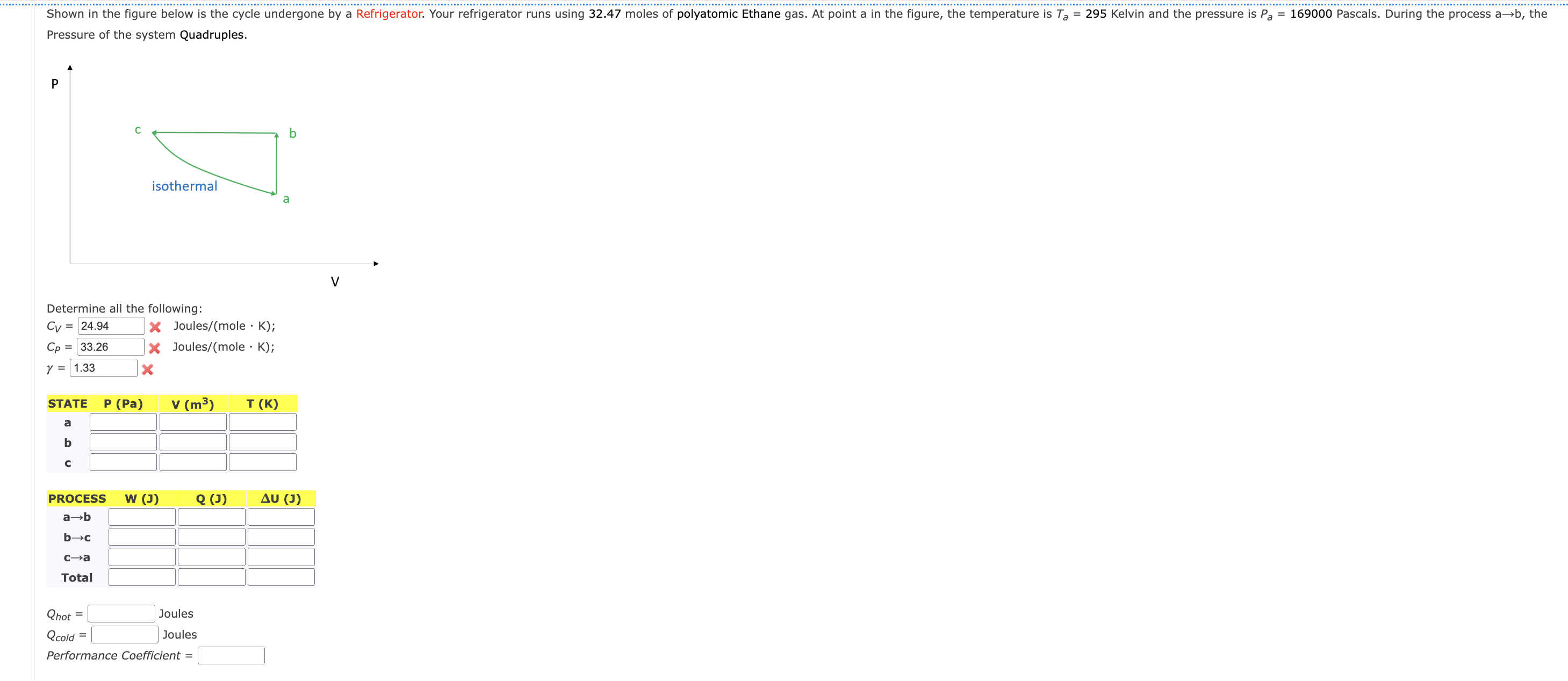 Solved Please Help quickly, Thank You Pressure of ﻿the | Chegg.com