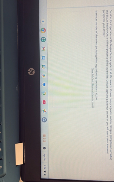 Solved Consider the importance of the biogeochemical cycles | Chegg.com