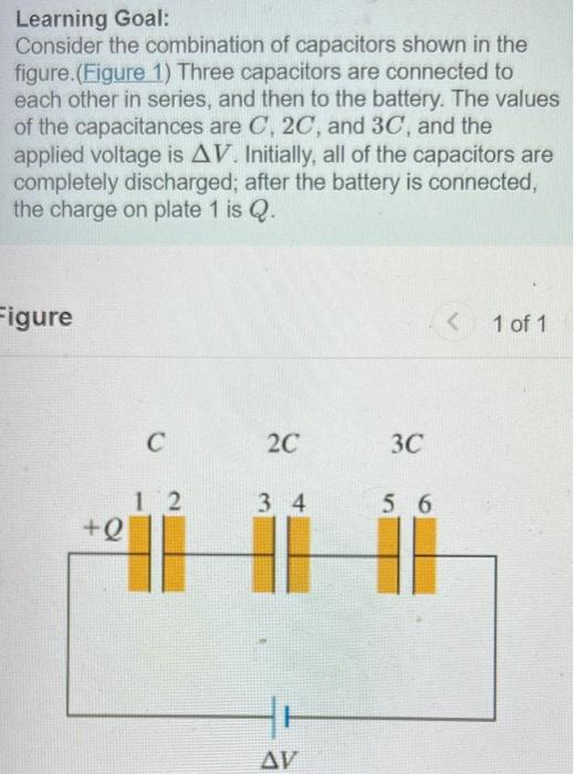 Solved Learning Goal: Consider the combination of capacitors | Chegg.com