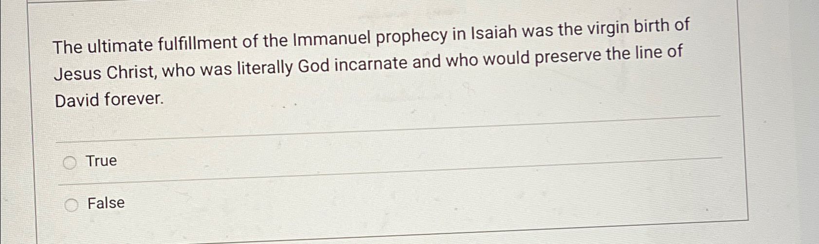 Solved The ultimate fulfillment of the Immanuel prophecy in | Chegg.com