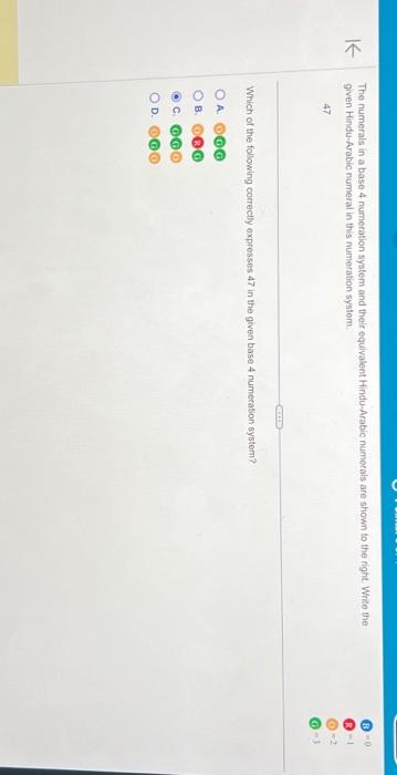 Solved The numerals in a base 4 numeration system and their | Chegg.com