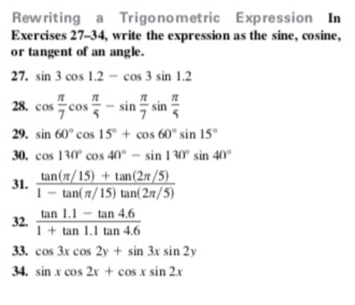 Solved Rewriting a Trigonometric Expression In Exercises | Chegg.com