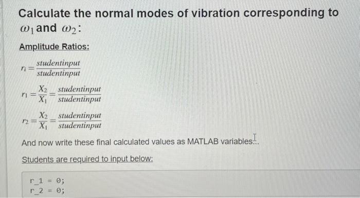 Solved Part 1: Modelling of a 2 DoF System Figure 2 shows a | Chegg.com