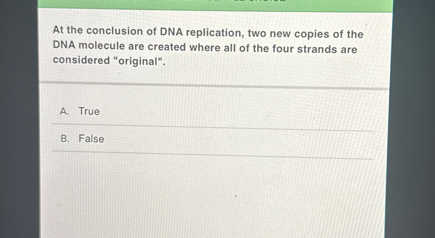 Solved At the conclusion of DNA replication, two new copies | Chegg.com
