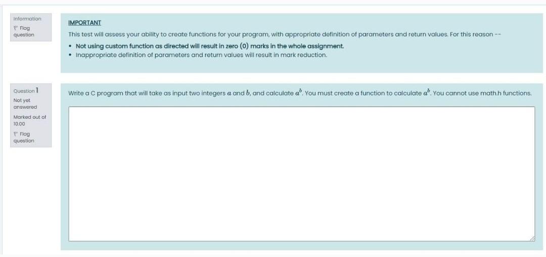 Solved Information Flog question IMPORTANT This test will | Chegg.com