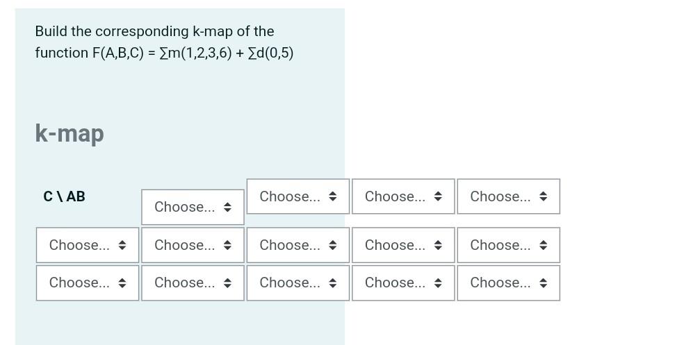 Solved Build the corresponding k-map of the function | Chegg.com