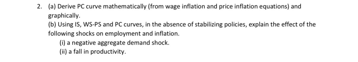Solved (a) ﻿Derive PC curve mathematically (from wage | Chegg.com