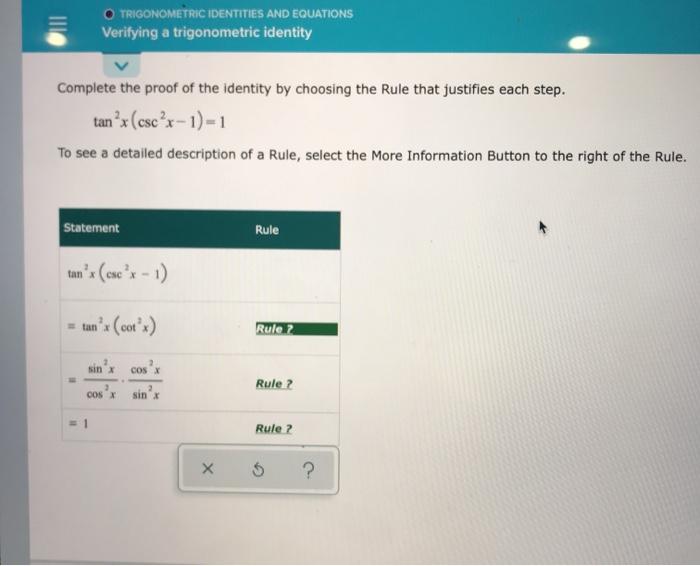 Solved O TRIGONOMETRIC IDENTITIES AND EQUATIONS Verifying a | Chegg.com