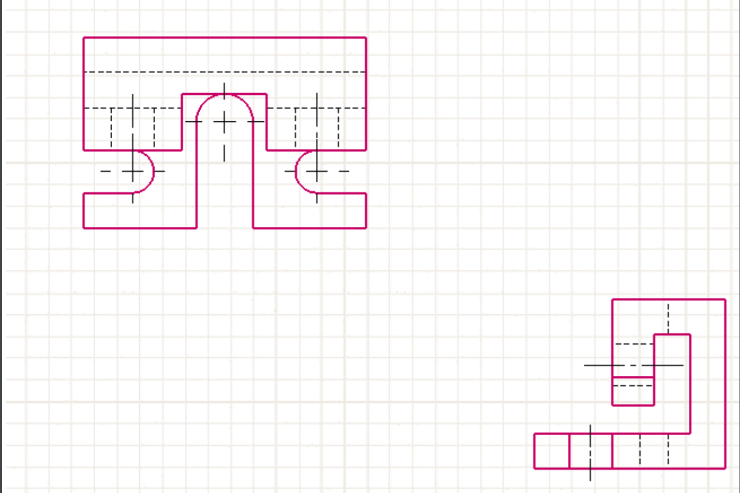 Solved Sketch the oblique cabinet view of the orthogonal | Chegg.com