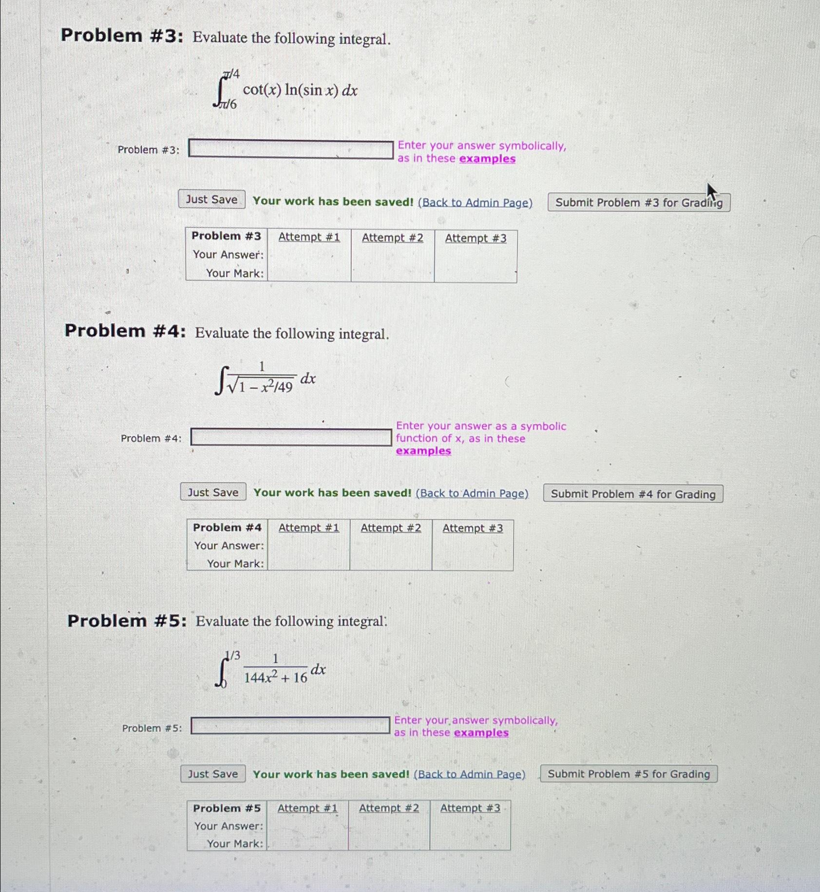 Solved Please solve all three | Chegg.com