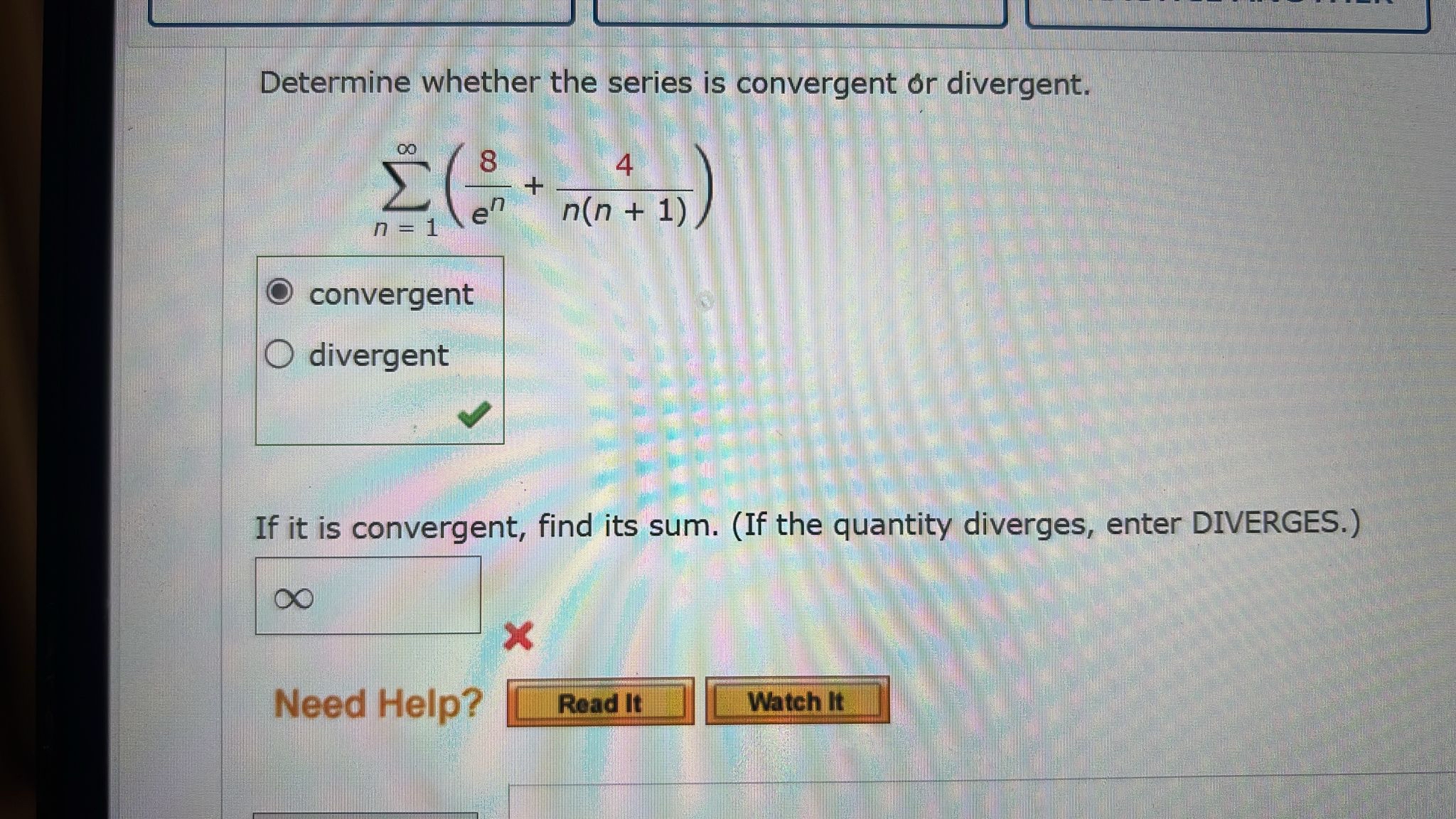 Solved Determine whether the series is convergent or | Chegg.com