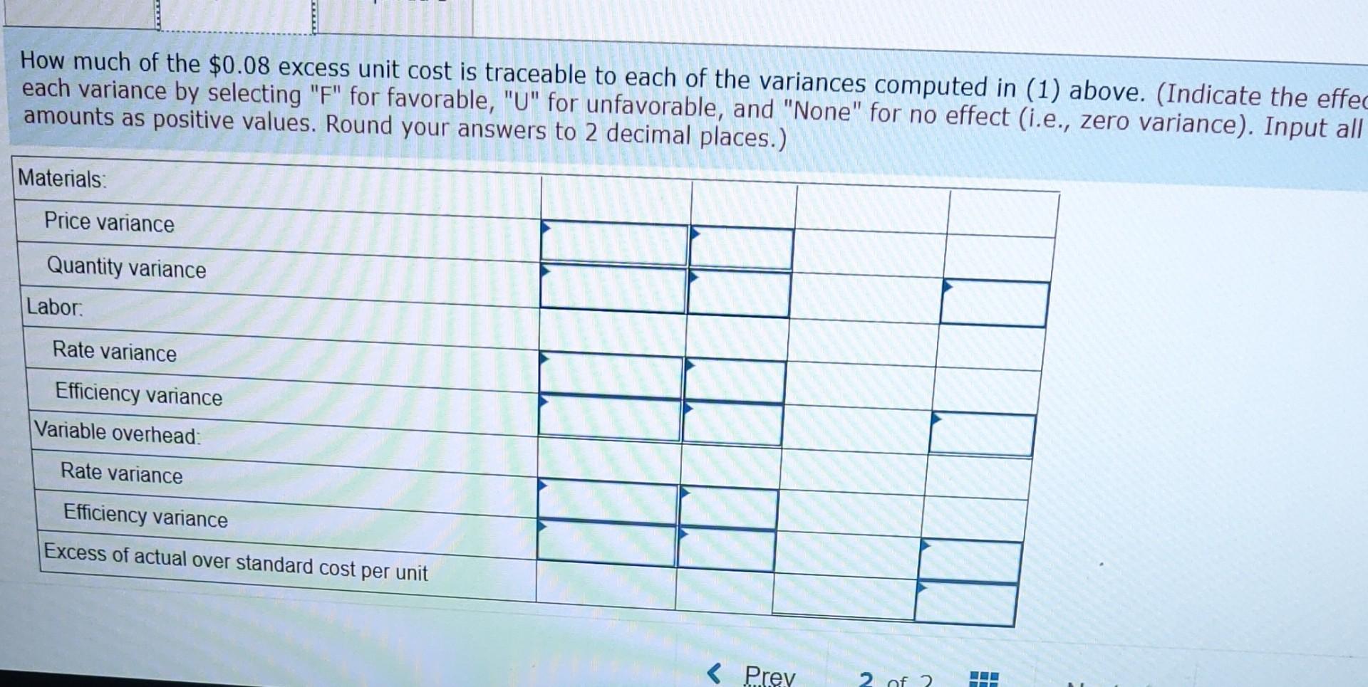 Solved Problem 10-13 (Static) Basic Variance Analysis; the | Chegg.com