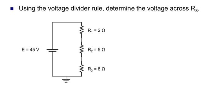 Solved Using the voltage divider rule, determine the voltage | Chegg.com