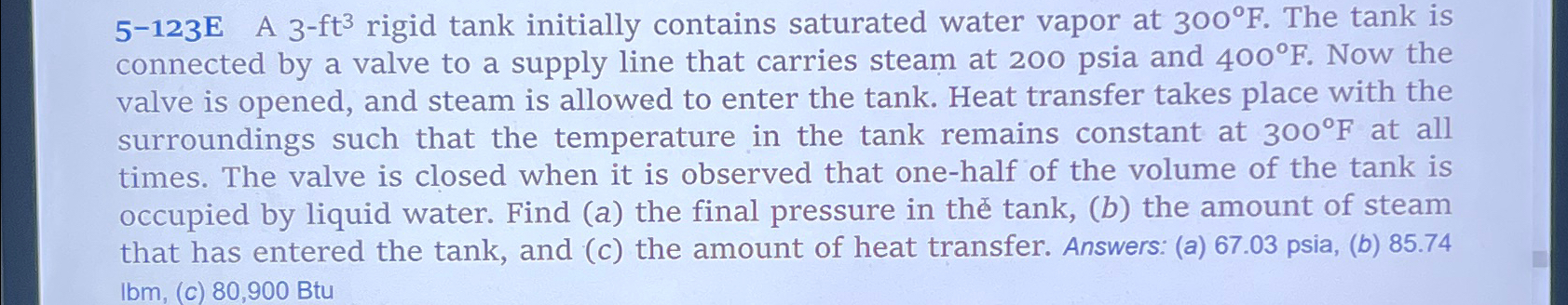 Solved 5-123E ﻿A 3-ft3 ﻿rigid tank initially contains | Chegg.com