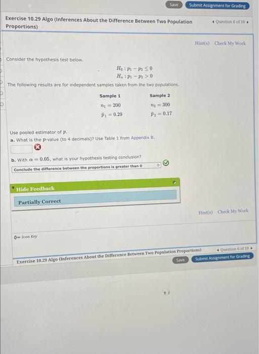 Solved Save Submit Assignment for Grading Exercise 10.29 | Chegg.com