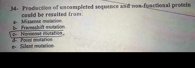 Solved 34- ﻿Production of uncompleted sequence and | Chegg.com