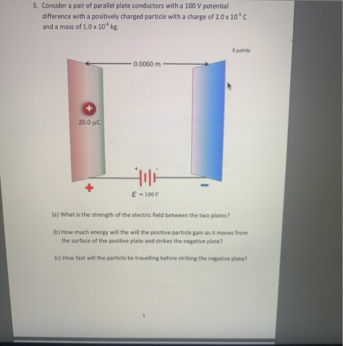 Solved 3. Consider a pair of parallel plate conductors with | Chegg.com