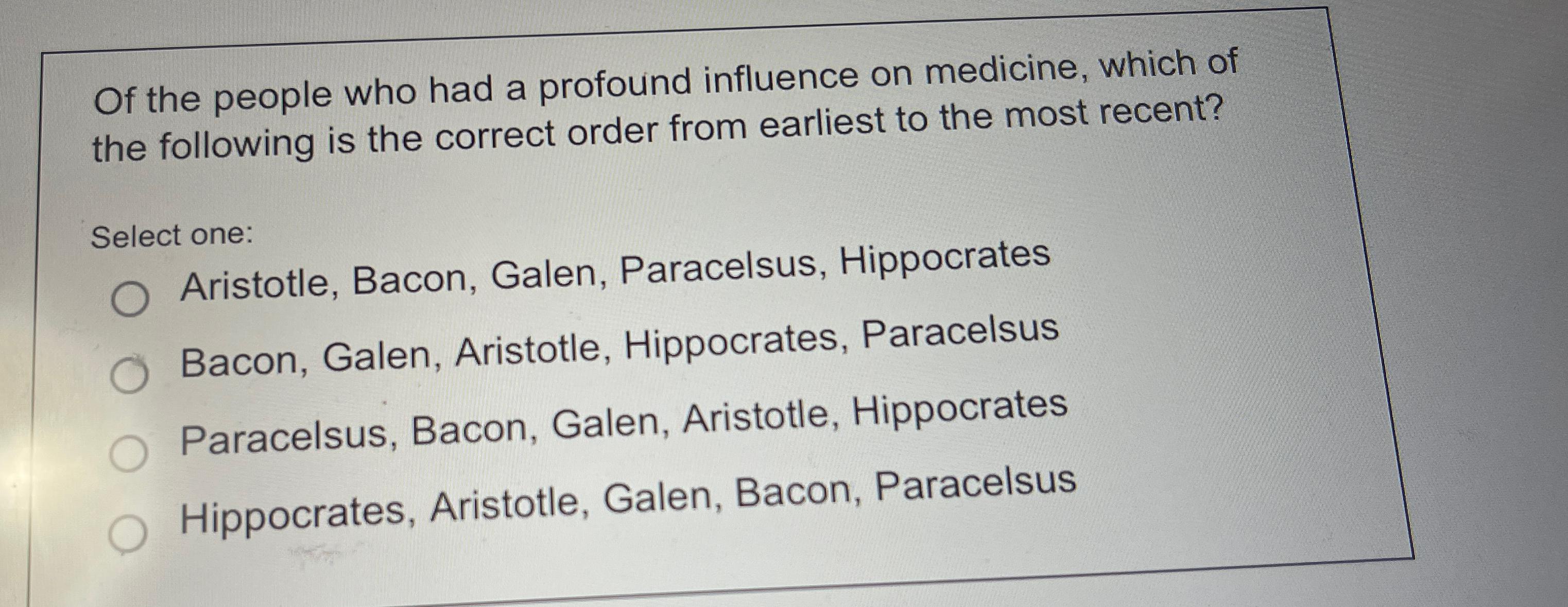 Solved Of the people who had a profound influence on | Chegg.com