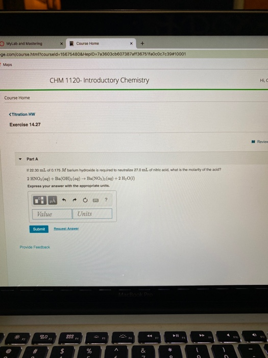 Solved MyLab and Mastering Course Home | Chegg.com
