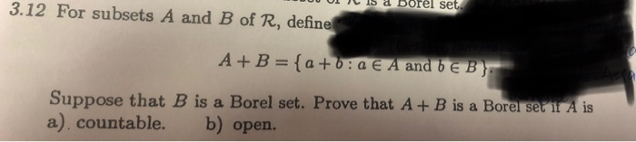 Solved 3.3 Prove that every open set is a Borel set by | Chegg.com