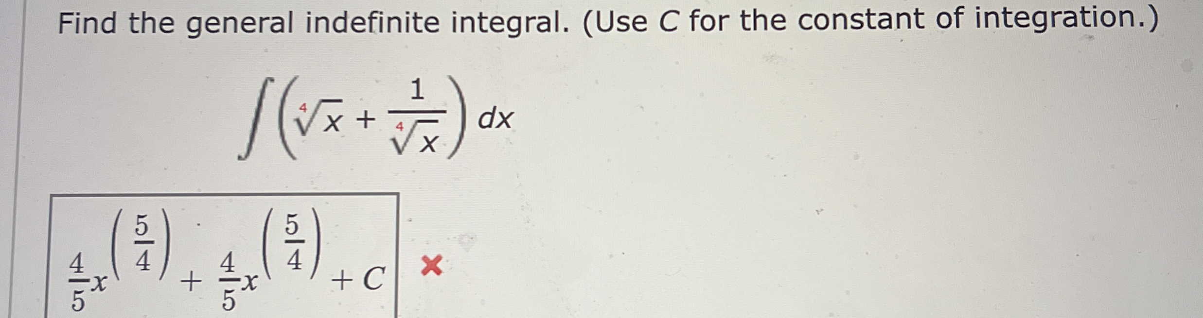 Solved Find the general indefinite integral. (Use C ﻿for the | Chegg.com