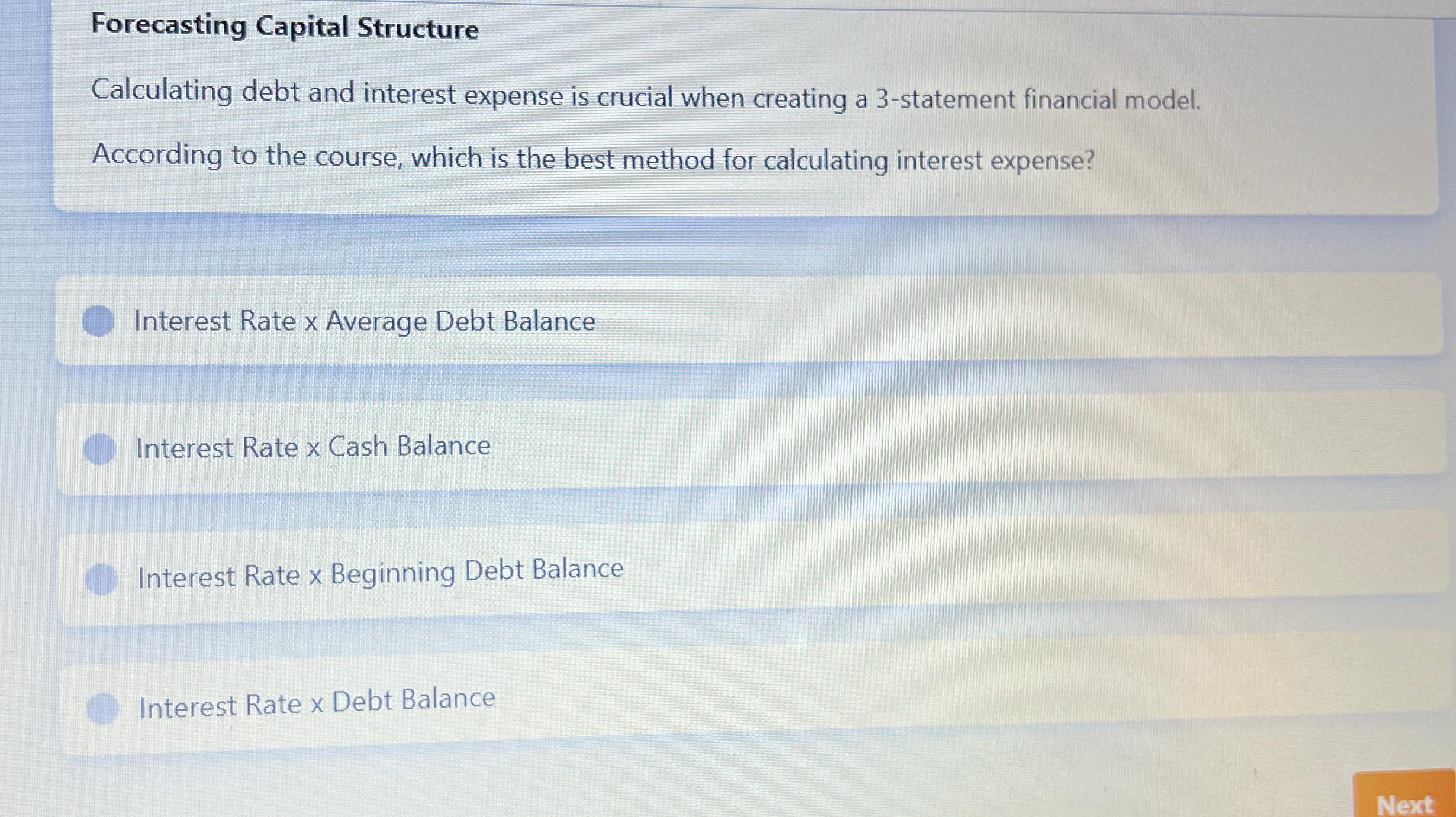 Solved Forecasting Capital StructureCalculating debt and | Chegg.com