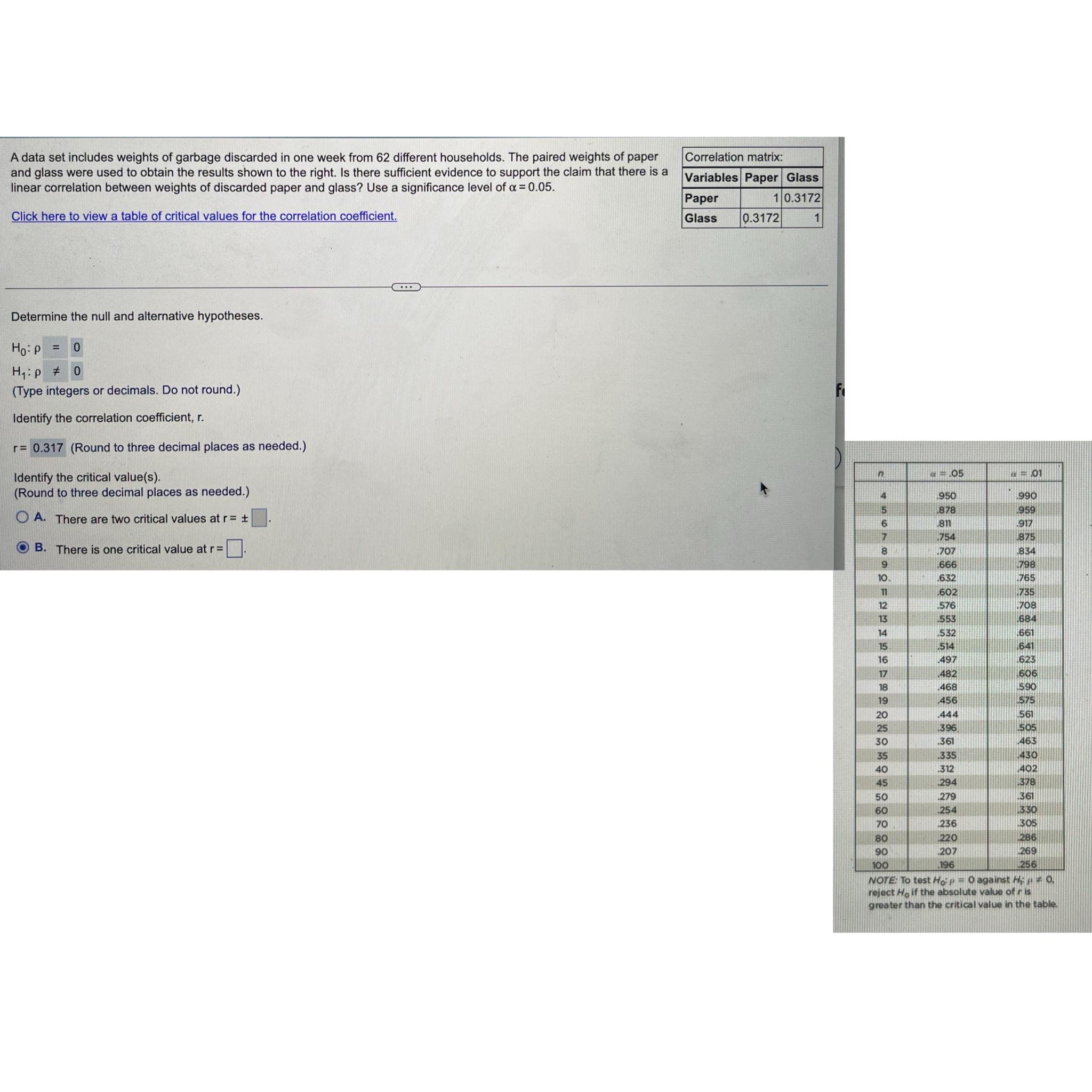 Solved A data set includes weights of garbage discarded in | Chegg.com