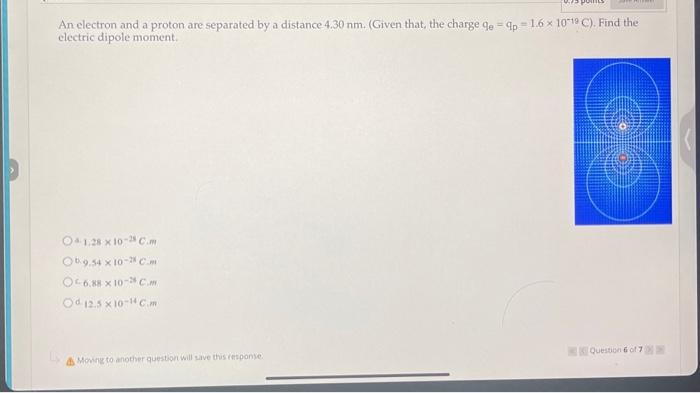 Solved An electron and a proton are separated by a distance | Chegg.com
