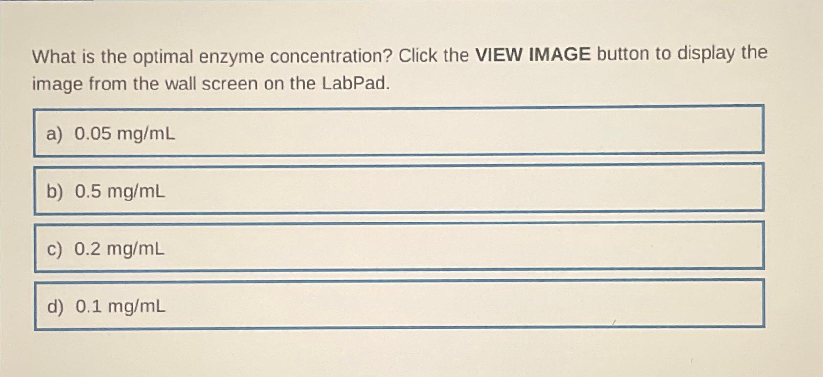 What is the optimal enzyme concentration? Click the | Chegg.com
