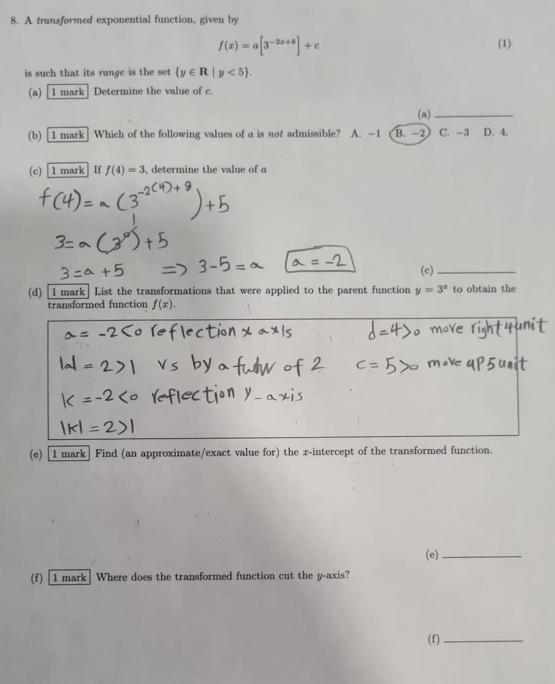 Solved (e) Find (an approximate/exact value for) the | Chegg.com
