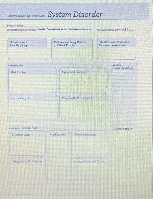 Solved infection control- mask for a client when out of the | Chegg.com