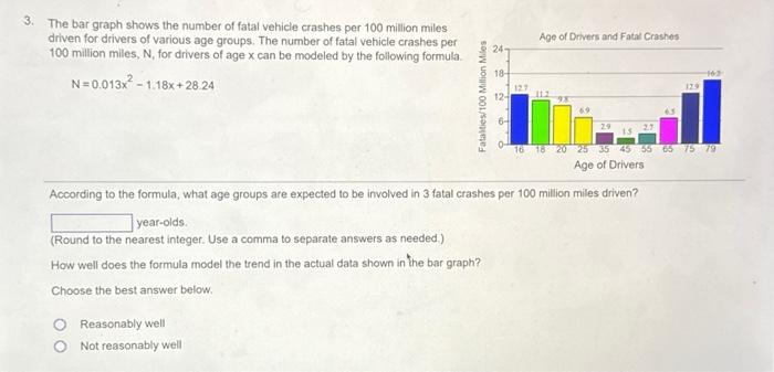 Solved 3. The bar graph shows the number of fatal vehicle | Chegg.com