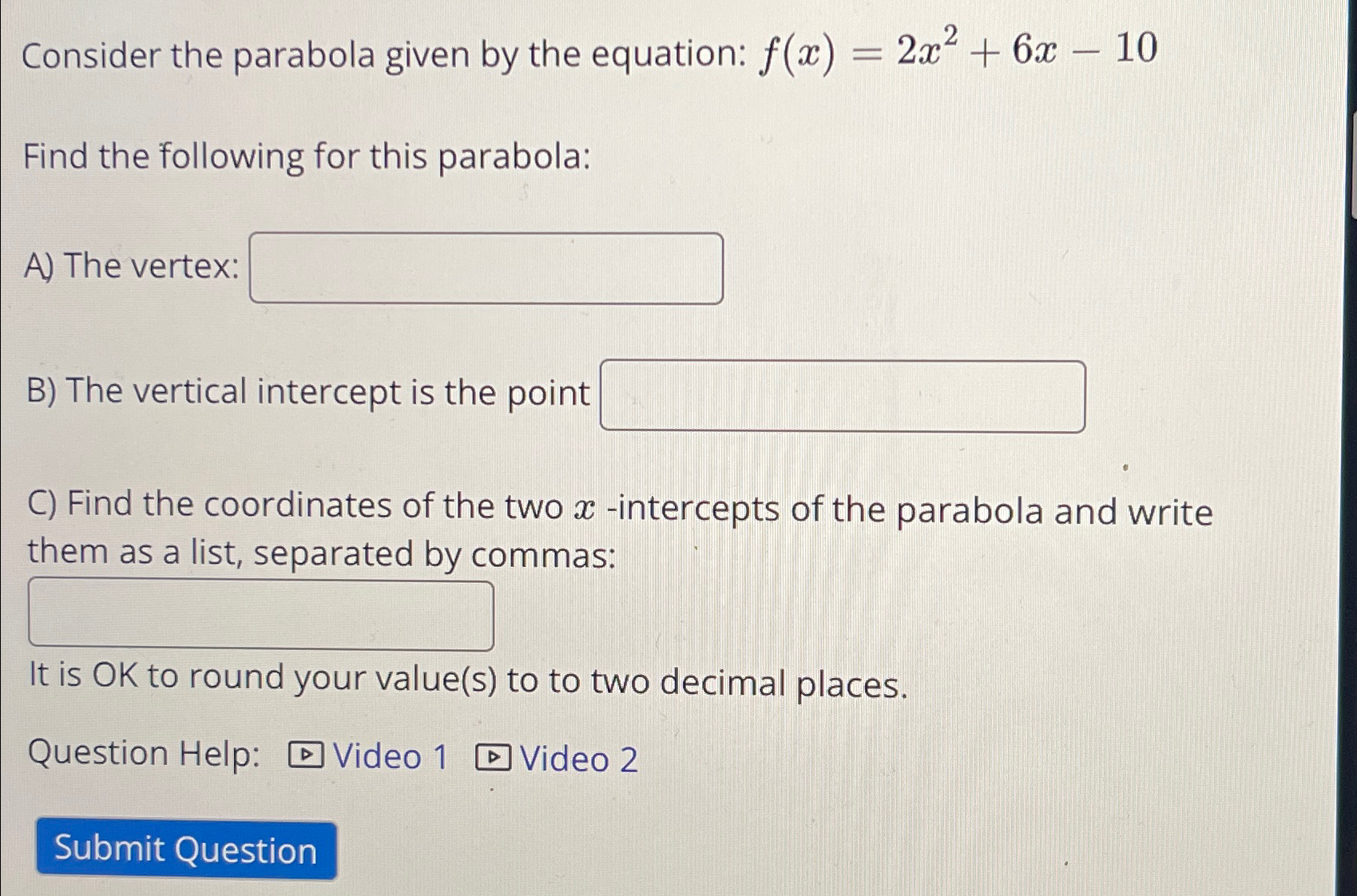 Solved Consider the parabola given by the equation: | Chegg.com | Chegg.com